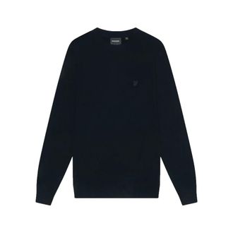 Lyle & Scott Tonal Eagle Lambswool Rundhals-Pullover - - Sweatshirts & Hoodies - Herren - Blau - L