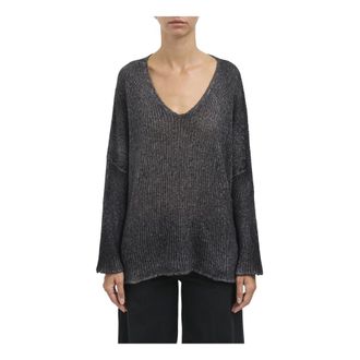 Avant Toi Pull Col en V en Gaze de Cachemire - Femme - Pulls - Noir - Taille: 36 FR