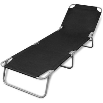 vidaXL Vidaxl - La terrassement r&eacute;chauff&eacute; et le cadre robuste pliant diverses couleurs couleur : Noir