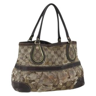 Gucci Sac &agrave; main vintage en toile Pre-owned - Femme - Pre-owned - Beige - Taille: ONE Size