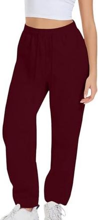 Generico Pantalon de Jogging pour Femme Taille Haute Pantalon D&eacute;contract&eacute; Jambe Large Sport Pantalon avec Poches Curvy Confortable Athl&eacute;tique Pantalon Long Pan