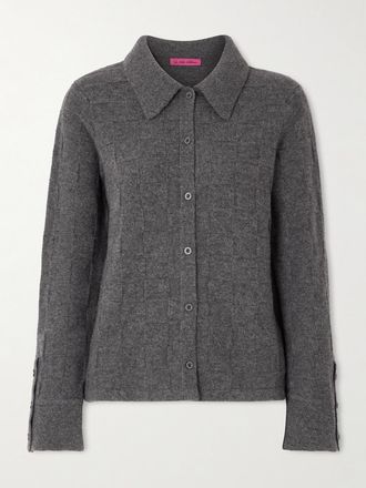 The Elder Statesman Cardigan En Cachemire - Gris