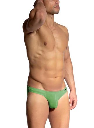 Olaf Benz Herren Slip gr&uuml;n Mikrofaser unifarben