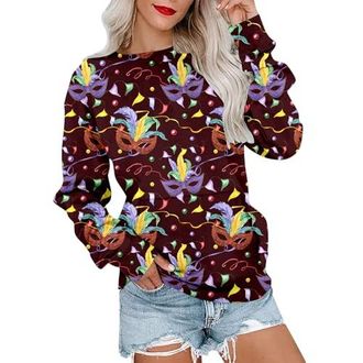 Generic Sweat-shirt moderne &agrave; manches longues pour femme - Pull l&eacute;ger &agrave; manches longues pour femme