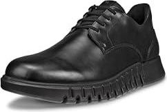 Ecco Mens Gruuv Studio Plain Toe Sneaker, Black/Black, 11-11.5