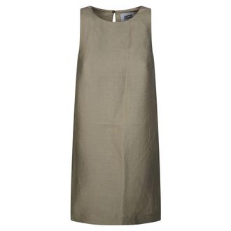Alpha Studio Femme, Robes, Beige, Taille: 40 FR Abito Lino Viscosa Ad A Senza Maniche