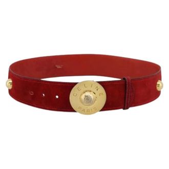 Celine Ceinture vintage en daim Pre-owned - Femme - Pre-owned - Rouge - Taille: ONE Size