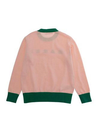 Marni Boys Kids Crew Neck Sweater Pink Cotton Tops Top