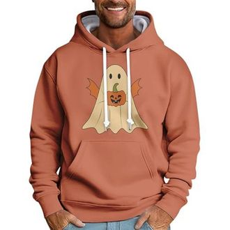 Generic Costume dHalloween pour homme, sweat &agrave; capuche dHalloween pour homme, sweat &agrave; capuche avec imprim&eacute; citrouille, pull &agrave; capuche doux, haut de costume da