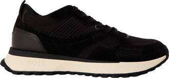 HUGO BOSS Jonah Run Sneaker f&uuml;r Herren, Leder (Schwarz)