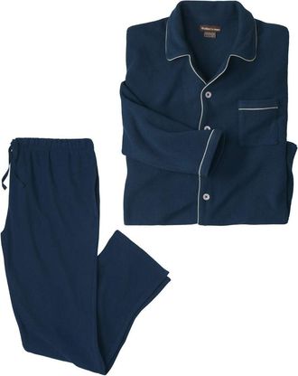 Atlasformen Schlafanzug Blue Night aus Microfleece - XL
