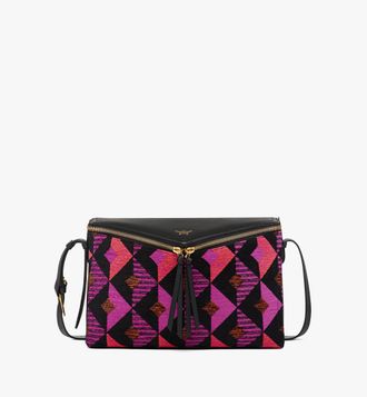 MCM Diamant 3D Schultertasche in Diamond Jacquard