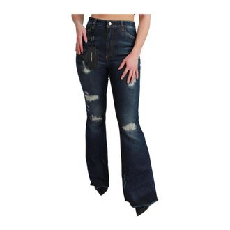 Dolce & Gabbana Blaue Flared Denim Jeans f&uuml;r Frauen - - Jeans - Damen - Blau - XS