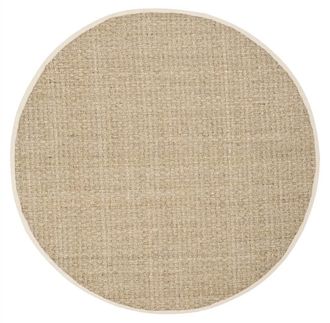 Safavieh NF114A Teppich, Naturfaser, Panamabindung, nat&uuml;rliches und beigefarbenes Seegras, 152 x 243,8 cm Casual 4 Round Natural/Ivory