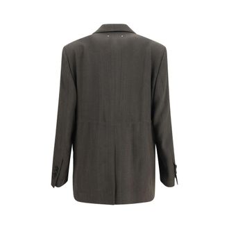 Golden Goose Viscose and Wool Blend Blazer - Gray