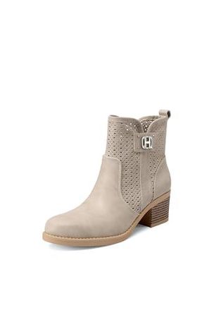 Queen Helena Bottines &agrave; talons bas pour femme X34-70, beige, 39 EU