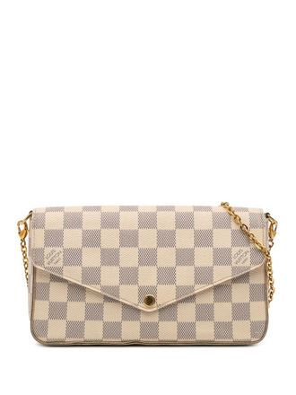 Louis Vuitton 2016 Damier Azur Pochette Felicie Umhängetasche - Weiß