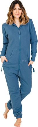 Moniz Damen Jumpsuit, Onesie, Overall (XS, Jeans Blau)