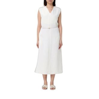 Fabiana Filippi Robe en Viscose et Lin - Femme - Robes - Blanc - Taille: 36 FR