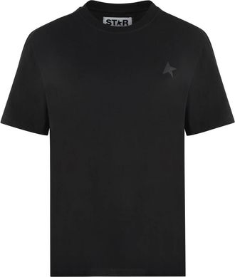 Golden Goose Femme, Tops, Noir, Taille: 38 FR T-shirt en coton &agrave; col rond