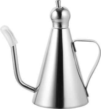 Hemoton &Ouml;lkanne K&uuml;che 350Ml Aus Edelstahl Mit Abnehmbarem Deckel K&auml;nnchen F&uuml;r Oliven&ouml;l Und Speise&ouml;l Praktisch F&uuml;r Kochen Und Servieren