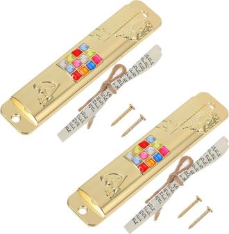 Valiclud 2 Sätze Teiliges Mezuzah Heiliger Schriftrolle für Haustür Handgefertigt aus Metall Religiöse Türpfosten deko Spiritueller Schutz und Segen für Zuhaus