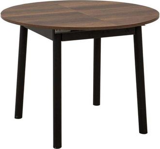 Hanah Home Hanah Home - Table repas ronde en agglom&eacute;r&eacute; avec allonge Oliver
