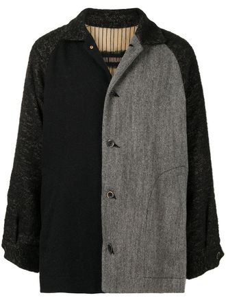Uma Wang Zweifarbige Jacke mit Kn&ouml;pfen - Mehrfarbig