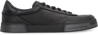 Dolce & Gabbana Mens Portofino Yacht Low-Top Sneakers Black Lamb Trainers
