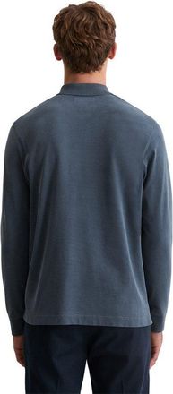 Marc O'Polo Langarm-Poloshirt im Washed-Look