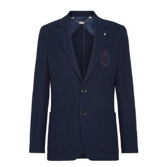 Billionaire Boys Club Homme, Vestes, Bleu, Taille: S Blazer Tricot Circulaire