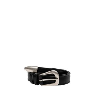 Orciani Ceinture en cuir &agrave; bout long - Femme - Accessoires - Noir - Taille: 80 CM