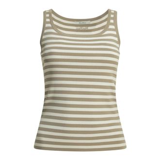 Max Mara Gestreiftes Slim-Fit-Top - - Tops - Damen - Beige - XS