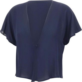 Kaos Kaos, Femme, Blouses et Chemises, Bleu, Taille: 42 FR V-neck Shrug