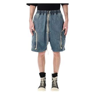 Rick Owens Homme, Shorts, Bleu, Taille: S Bauhaus Pods Cargo Shorts