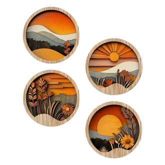 Generico B&ouml;hmisches Wandkunst-Set: hochwertige Dekoration, moderner b&ouml;hmischer, Retro-Stil, warme &Auml;sthetik f&uuml;r zu Hause, geometrische Qualit&auml;t, f&uuml;r Terrasse, B