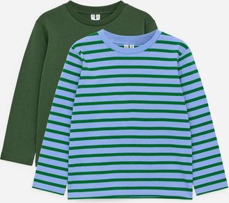 Arket Lang&auml;rmeliges T-Shirt Im 2er-Pack -Blau