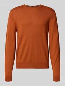 HUGO BOSS Regular Fit Strickpullover aus reiner Schurwolle Modell BOTTO