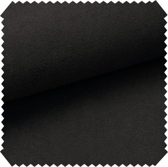 Novely ALPEN Polsterstoff im Wildleder-Look - Velours-Microfaser-Möbelstoff - Pflegeleichte Meterware 1lfm | Farbe: 14 Schwarz