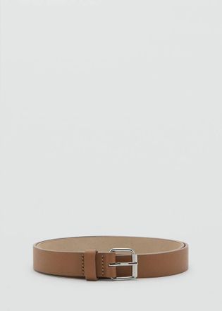 Mango Ceinture 100 % cuir bovin marron moyen - Homme - 100 - MANGO MAN