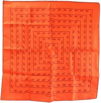 Herm&egrave;s Mouchoir Pre-owned - Femme - Pre-owned - Orange - Taille: ONE Size