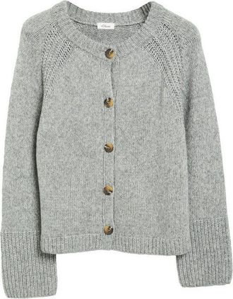 s.Oliver Cardigan Strickjacke Strickjacke mit Rippdetails