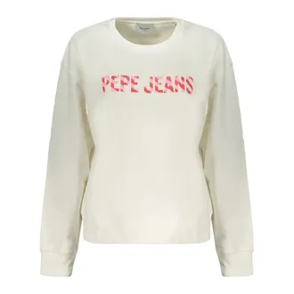 Pepe Jeans London Damen, Sweatshirts & Hoodies, Wei&szlig;, XLGr&ouml;&szlig;e