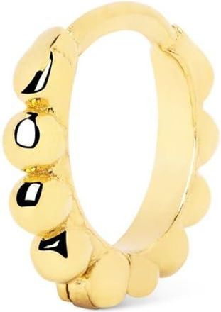 Singularu Einzelner Creolen-Ohrring Pebbles S. Sterlingsilber mit 18 kt Goldbeschichtung. Schmuck für Damen