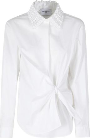 Isabelle Blanche Femme, Blouses et Chemises, Blanc, Taille: 40 FR Knot Shirt