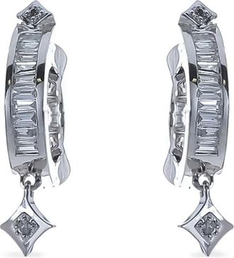 Loree Rodkin créoles Baguette Diamond en or blanc 14ct - Argent