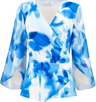 Joseph Ribkoff Femme, Blouses et Chemises, Multicolore, Taille: 42 FR Chemisier &agrave; fleurs &agrave; col en V