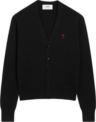 Ami Homme, Pulls, Noir, Taille: L Ami de Coeur Cardigan