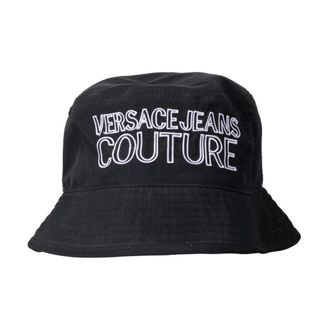 Versace Jeans Couture Schwarzer Logo Cloche Hut - - Accessories - Herren - Schwarzk - S