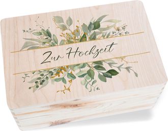 Shirtracer Holzkiste Erinnerungsbox - Erinnerungskiste Zur Hochzeit Geschenk Holzbox Hochzeitskarten I Brautpaar Geschenkidee Brautpaare I Verpackung Hochzeitsge